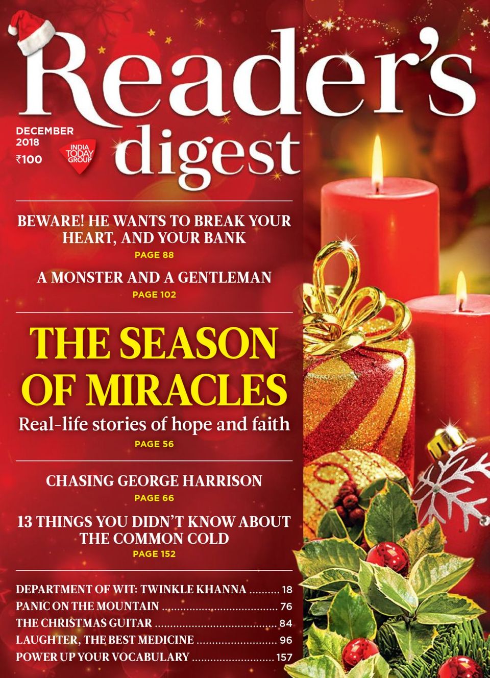 Get digital access to Reader's Digest India - December 2018 issue | Magzter.com